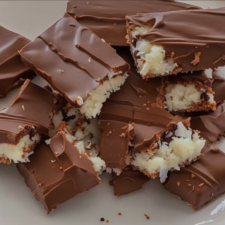 Homemade Chocolate Coconut Bars Recipe - cooking art