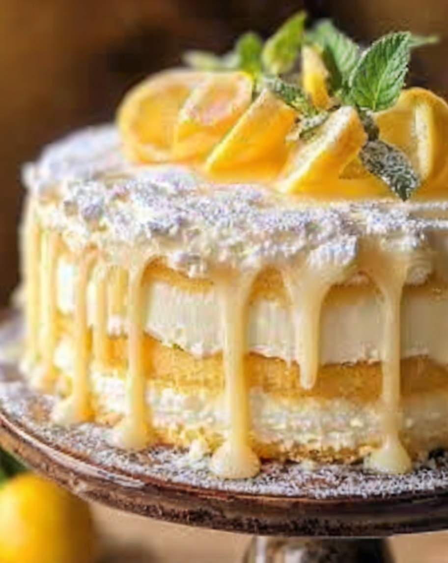 Limoncello Mascarpone Cake - cooking art