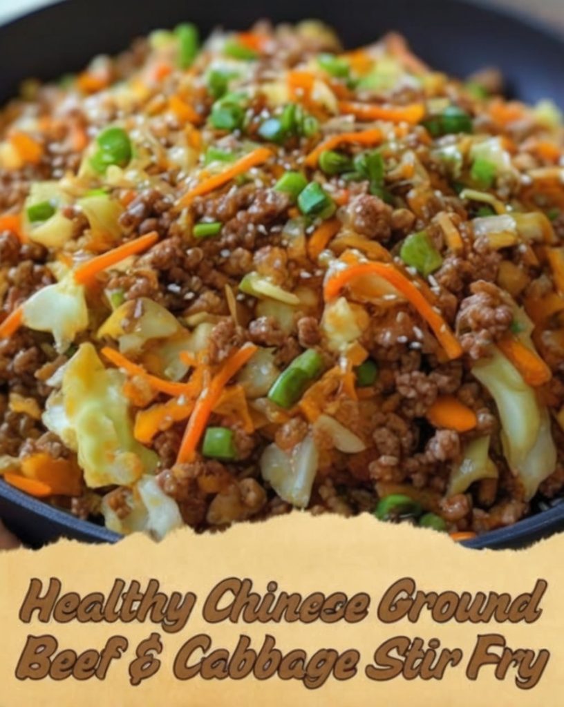 Chinese Ground Beef & Cabbage Stir Fry - cooking art