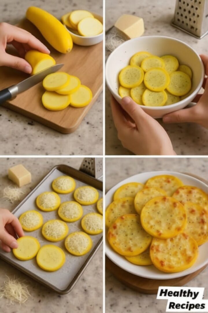 Cheesy Baked Yellow Squash Rounds - cooking art