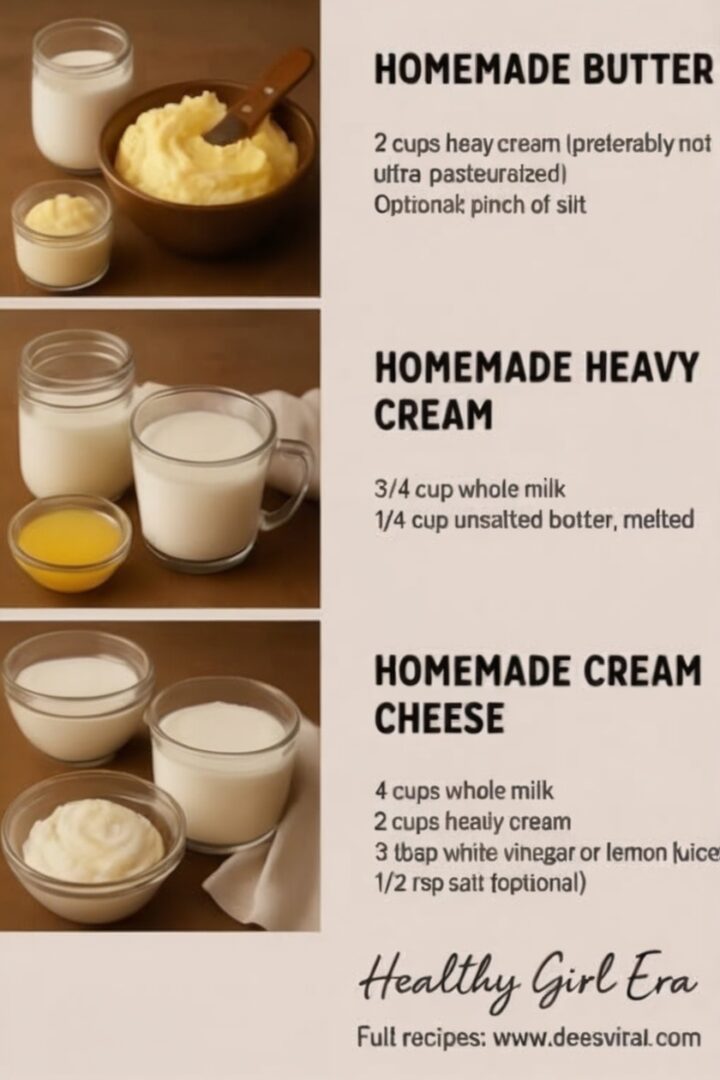Make Fresh Butter, Heavy Cream Substitute & Homemade Cream Cheese at ...
