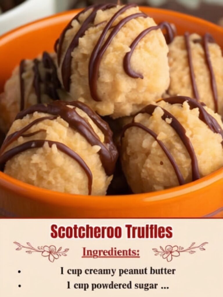 Scotcheroo Truffles No-Bake Peanut Butter & Chocolate Bliss - cooking art