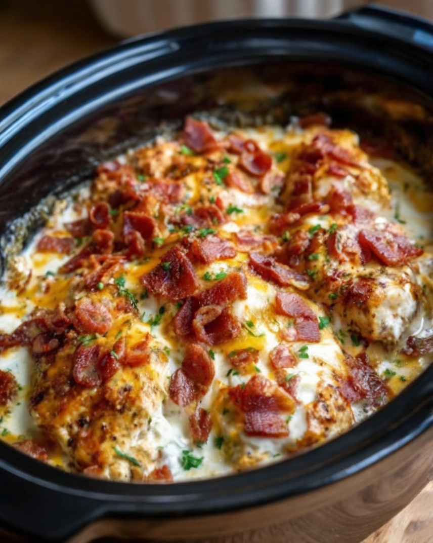 Slow Cooker 3-Ingredient Crack Chicken - cooking art