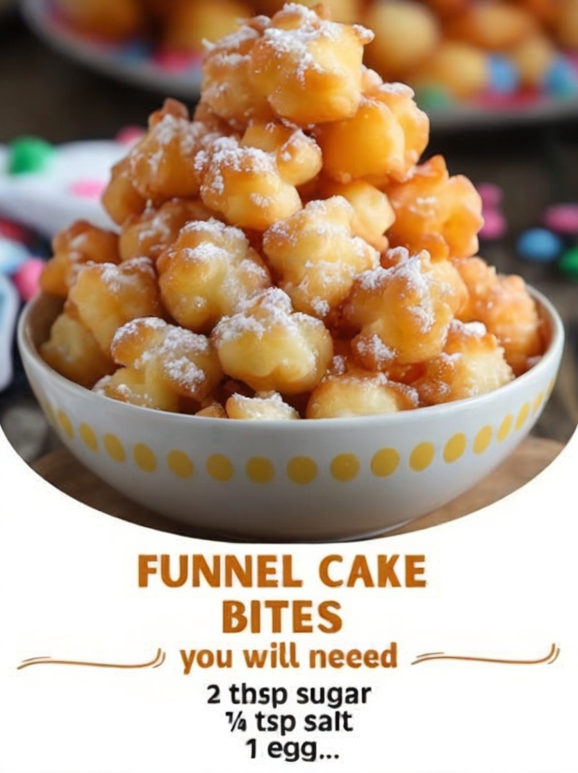 Funnel Cake Bites - cooking art