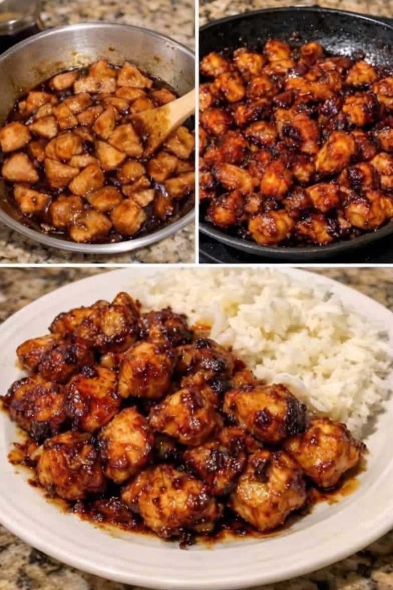 Sticky Honey Garlic Chicken Recipe - cooking art