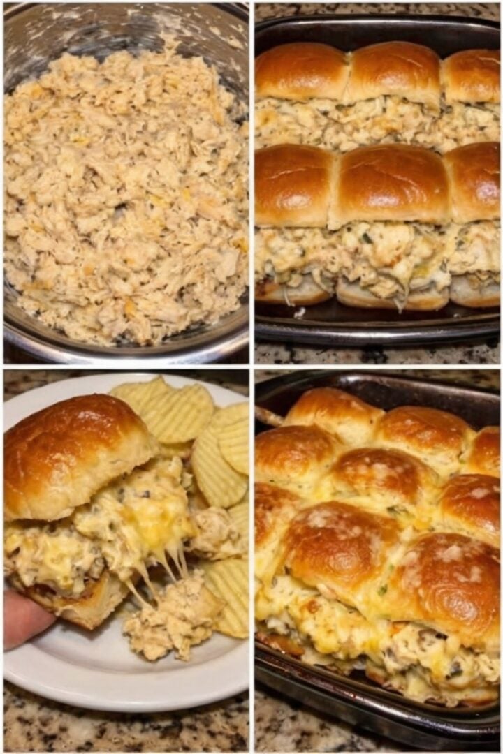 Cheesy Ranch Chicken Hawaiian Roll Sliders - cooking art