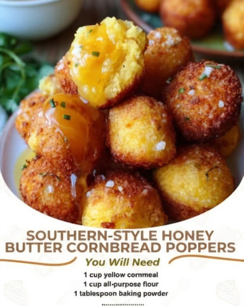 Honey Butter Cornbread Poppers - cooking art
