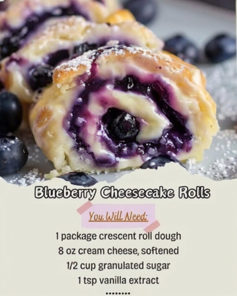 Blueberry Cheesecake Crescent Rolls - cooking art