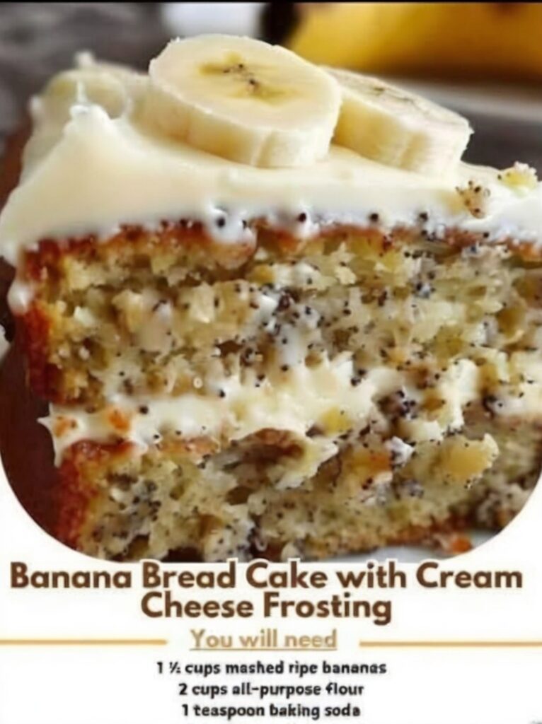 Banana Cake with Cream Cheese Frosting - cooking art
