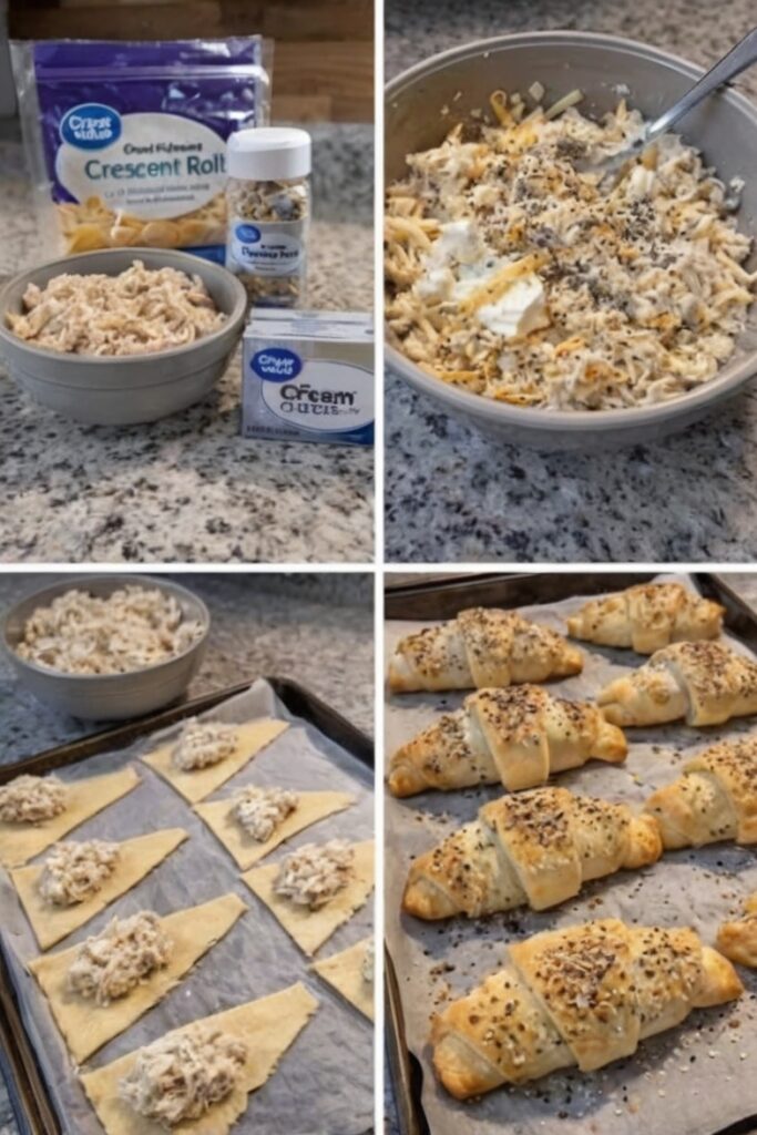 Everything Bagel Chicken Croissants - cooking art