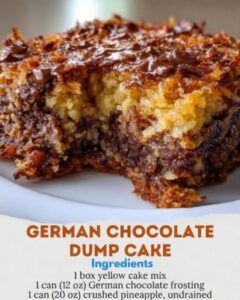 German Chocolate Dump Cake - cooking art