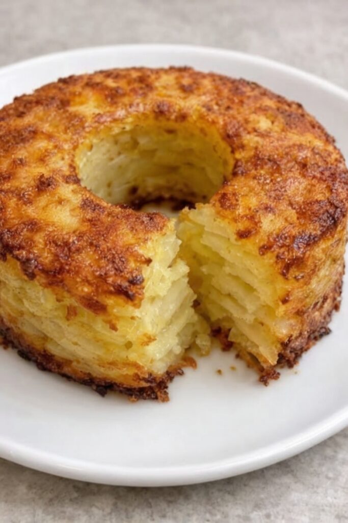 Oven-Baked 3-Ingredient Potato Ring Mold - cooking art