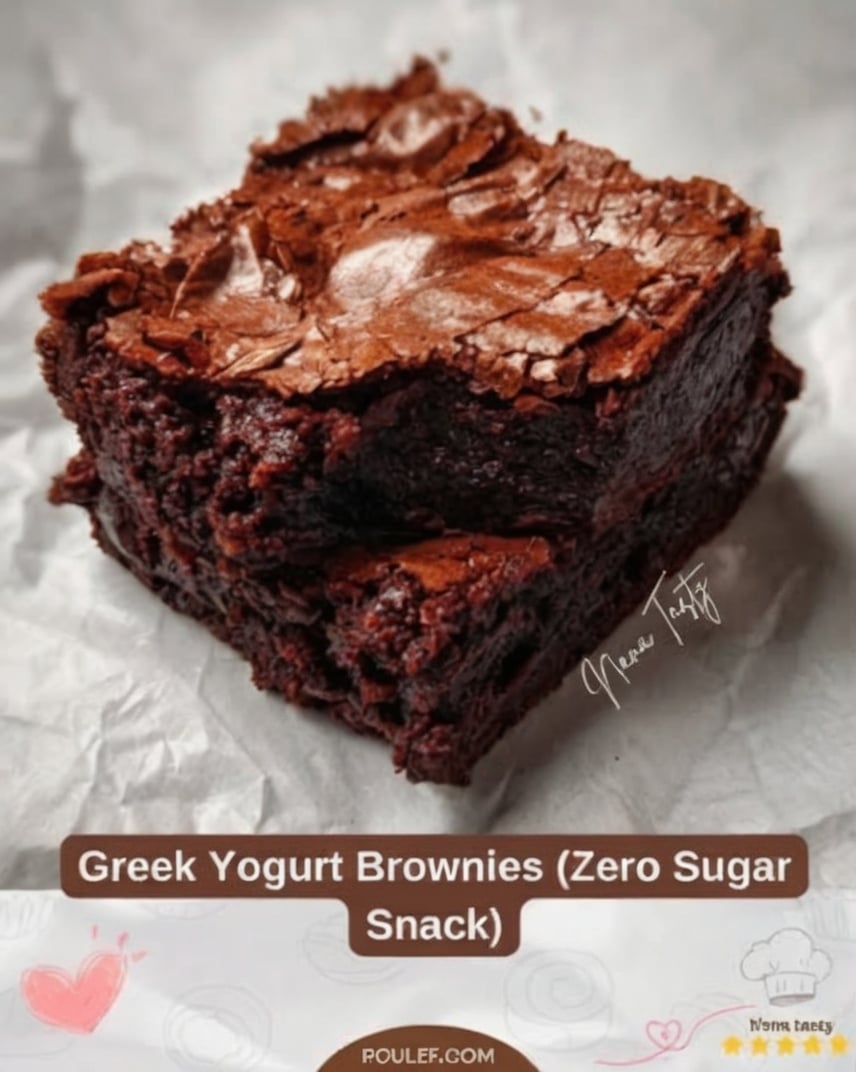 Healthy Greek Yogurt Brownies - cooking art