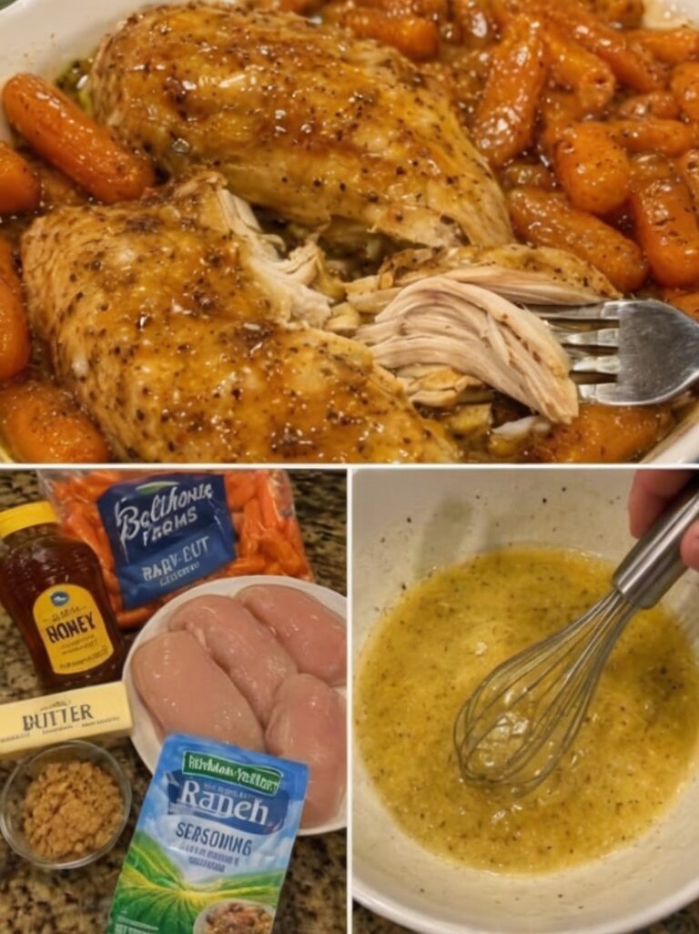 Slow Cooker Honey Butter Ranch Chicken and Glazed Carrots - cooking art